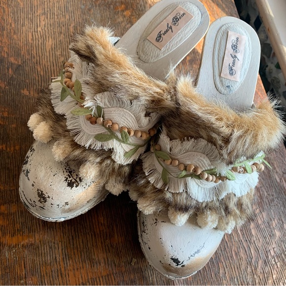 Freely Born | Shoes | Upcycled Distressed Bohemian Wooden Clogs | Poshmark